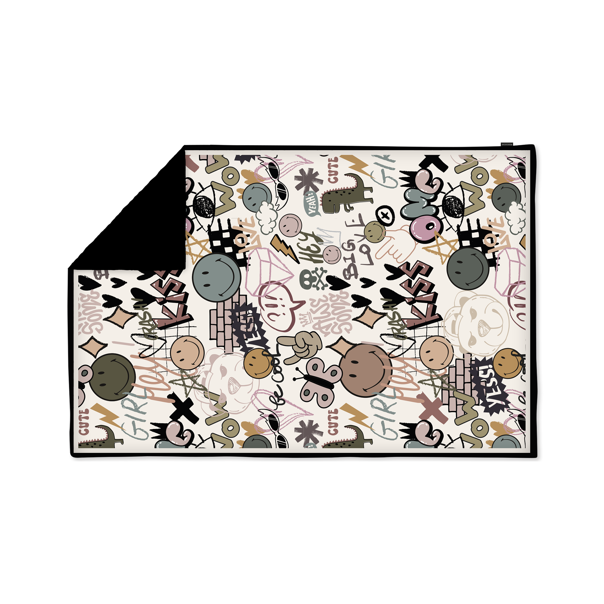 Plaid velours Pôdevache x Smiley® - Made in France