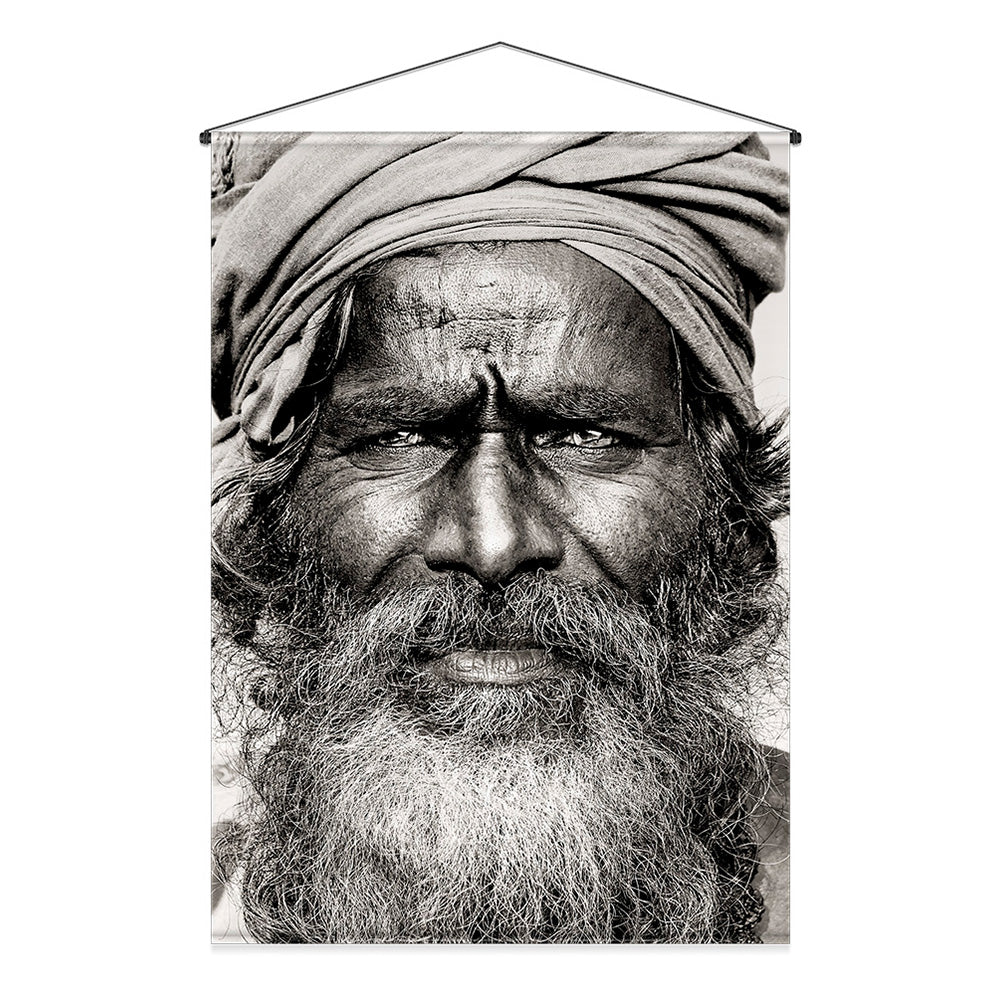 Kakémono design et original Homme Hindou - Made In France - Pôdevache